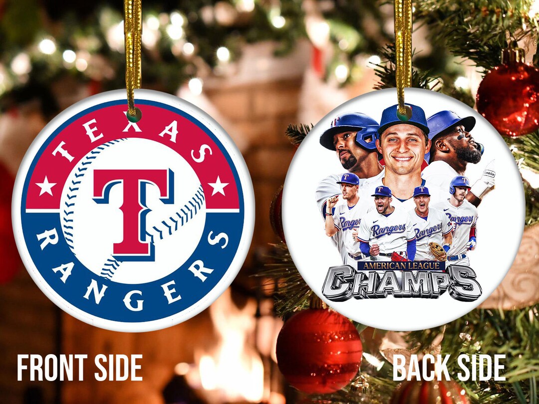 Texas Rangers Blue Ceramic Christmas Ornament 2023 World - Etsy