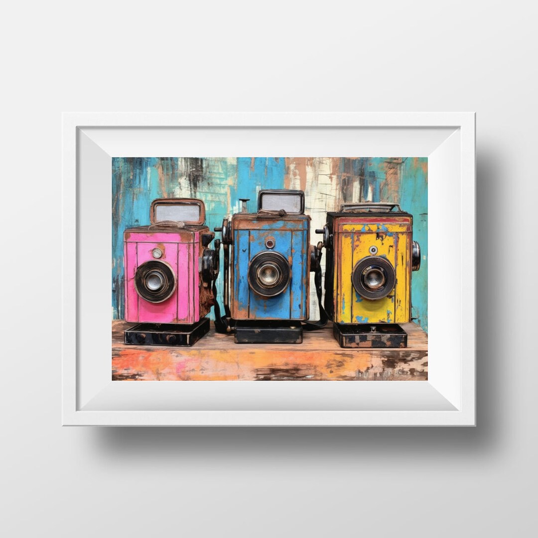 Vintage Camera Wall Art - Captured Memories Mixed-media Photography ...