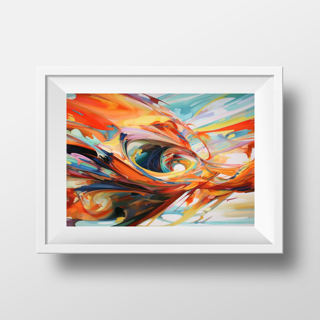 Vibrant Dynamic Wall Art Bold Lines Vivid Colors Movement - Etsy