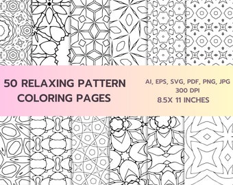 Anxiety Relief Coloring Pages, Editable Template, With Private Label ...