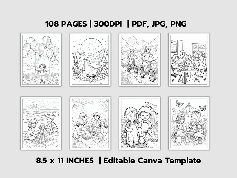 108 Relaxing Coloring Pages PLR, Anxiety Relief Coloring Pages, With ...