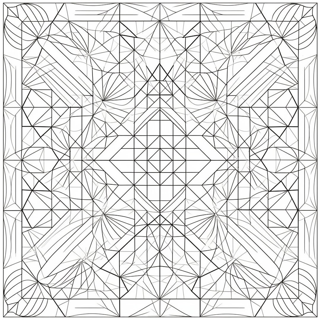 Coloring Book - 50 Pages - Geometric Designs. Printable Coloring Pages ...