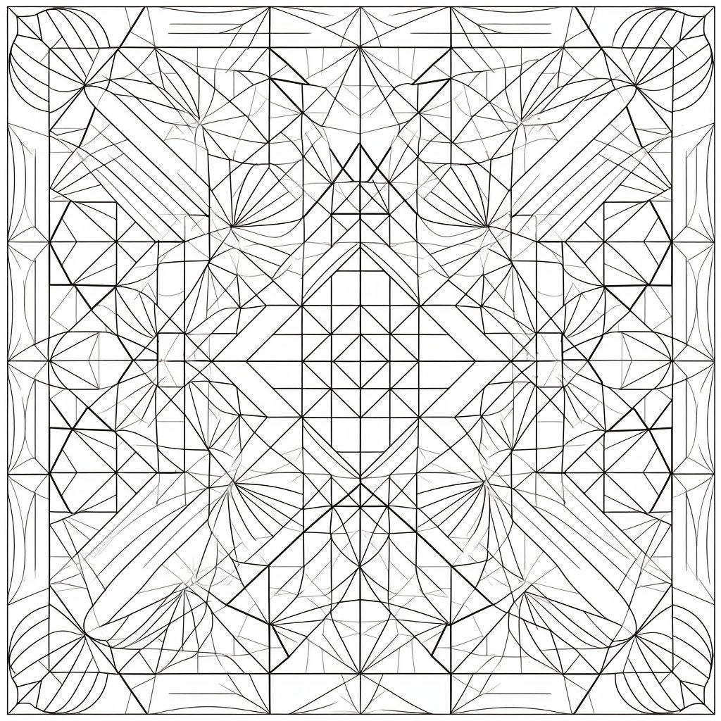 Coloring Book - 50 Pages - Geometric Designs. Printable Coloring Pages ...