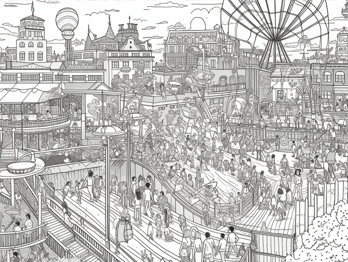 40 Pages Coney-island-park Coloring Pages. Perfect for Calming Your ...