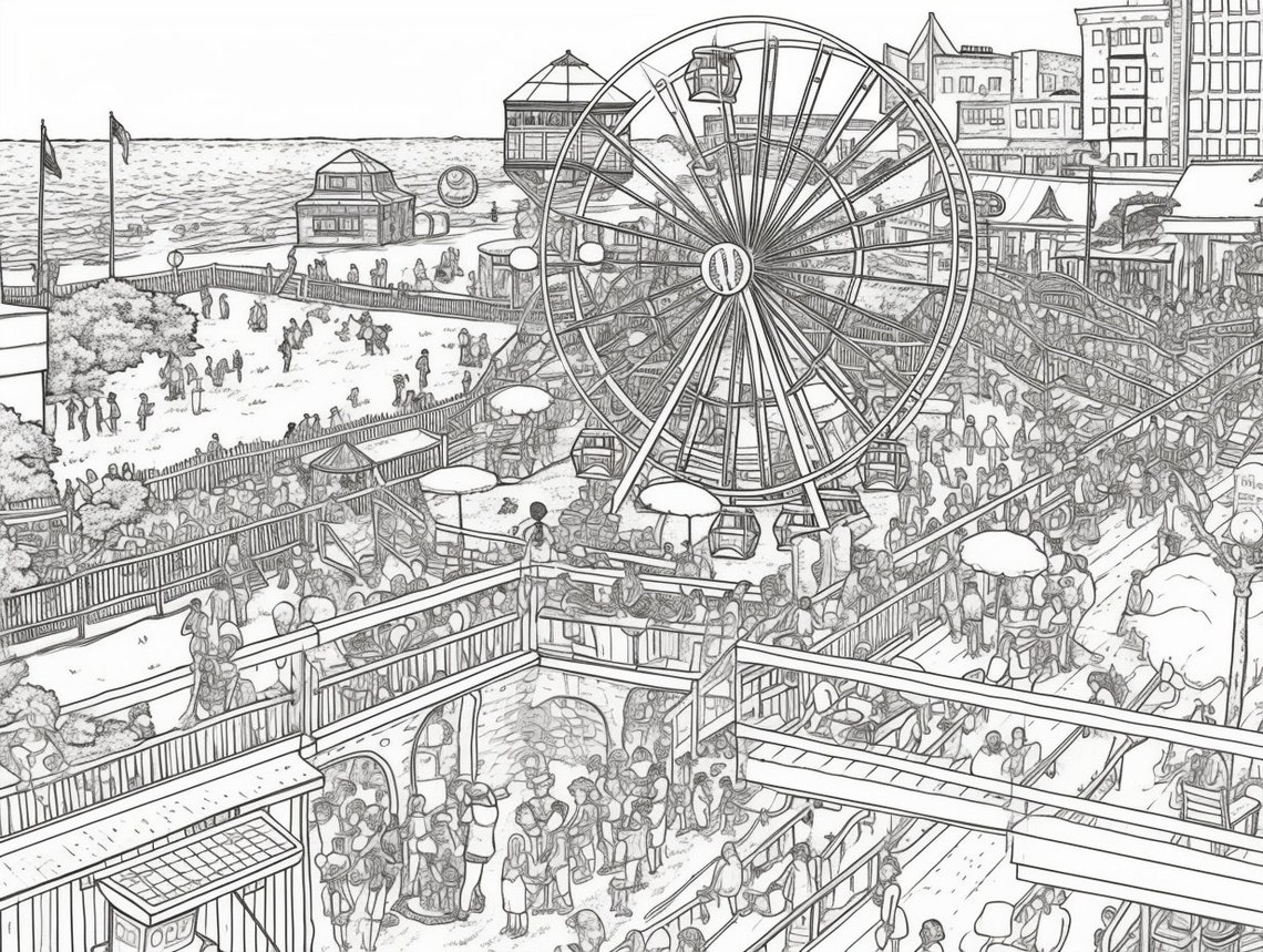 40 Pages Coney-island-park Coloring Pages. Perfect for Calming Your ...