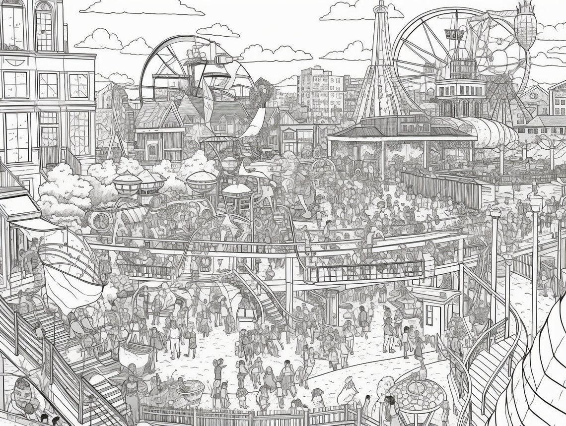 40 Pages Coney-island-park Coloring Pages. Perfect for Calming Your ...