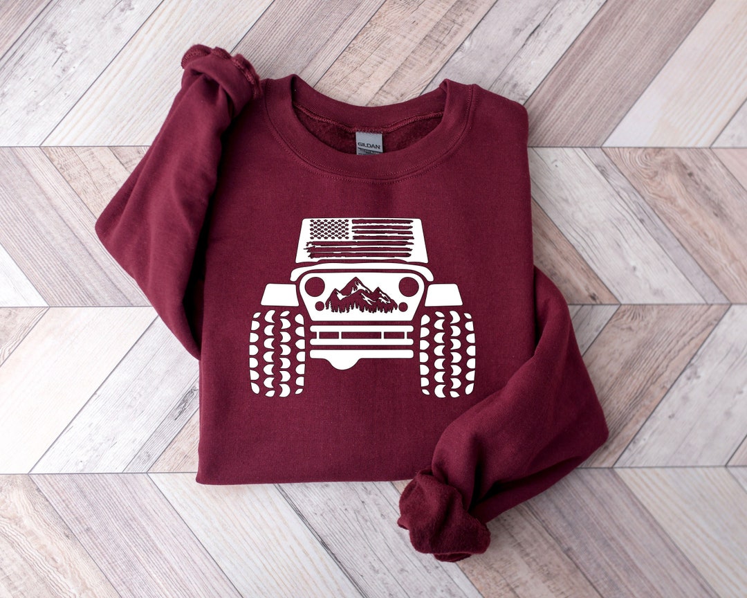 American Offroad Sweatshirt, USA Flag, 4WD Forest Shirt - Etsy