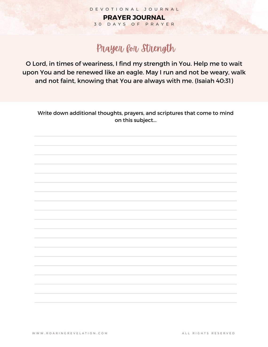 Digital Prayer Journal | 30 Days of Prayer Journal | Devotional Journal ...