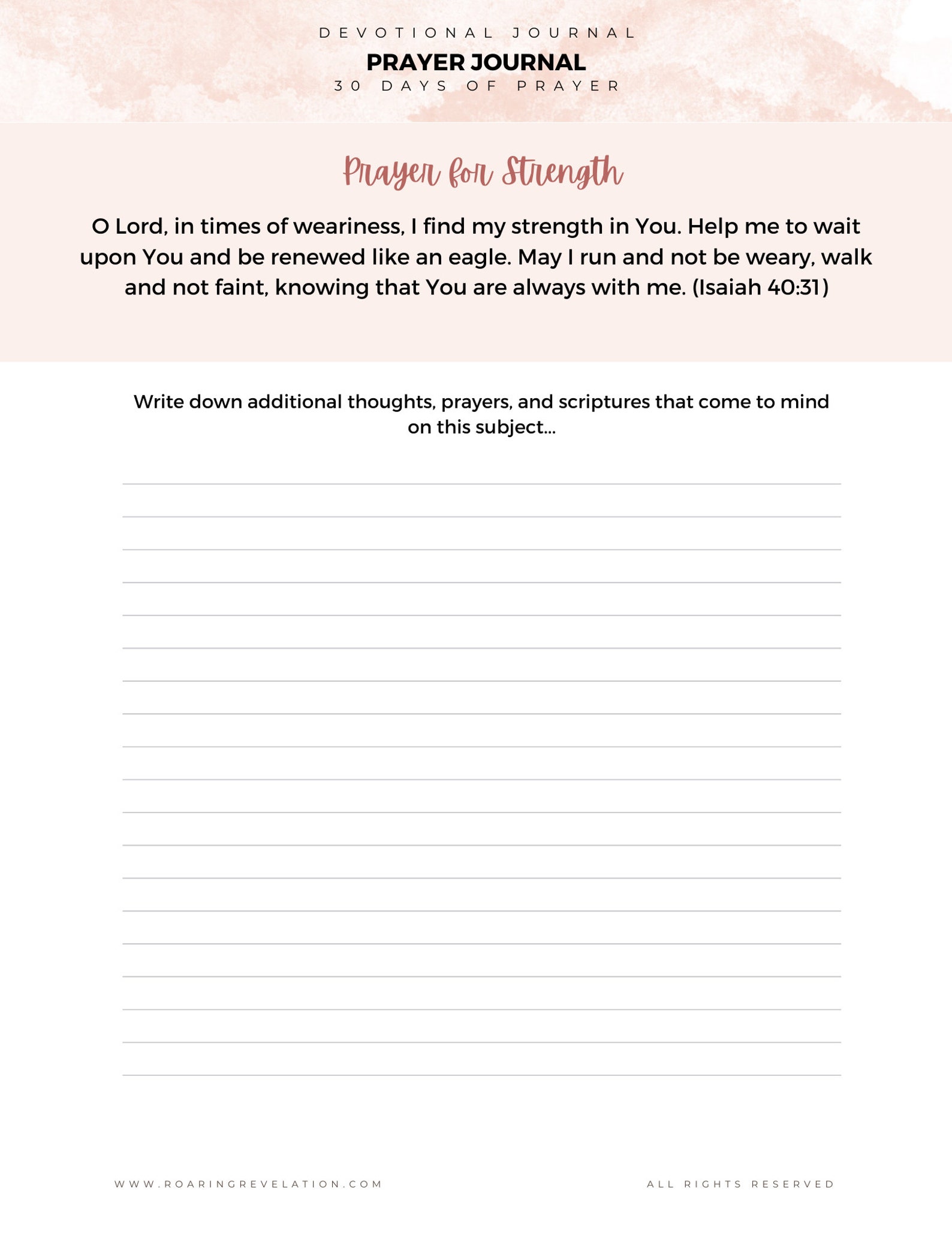 Digital Prayer Journal | 30 Days of Prayer Journal | Devotional Journal ...