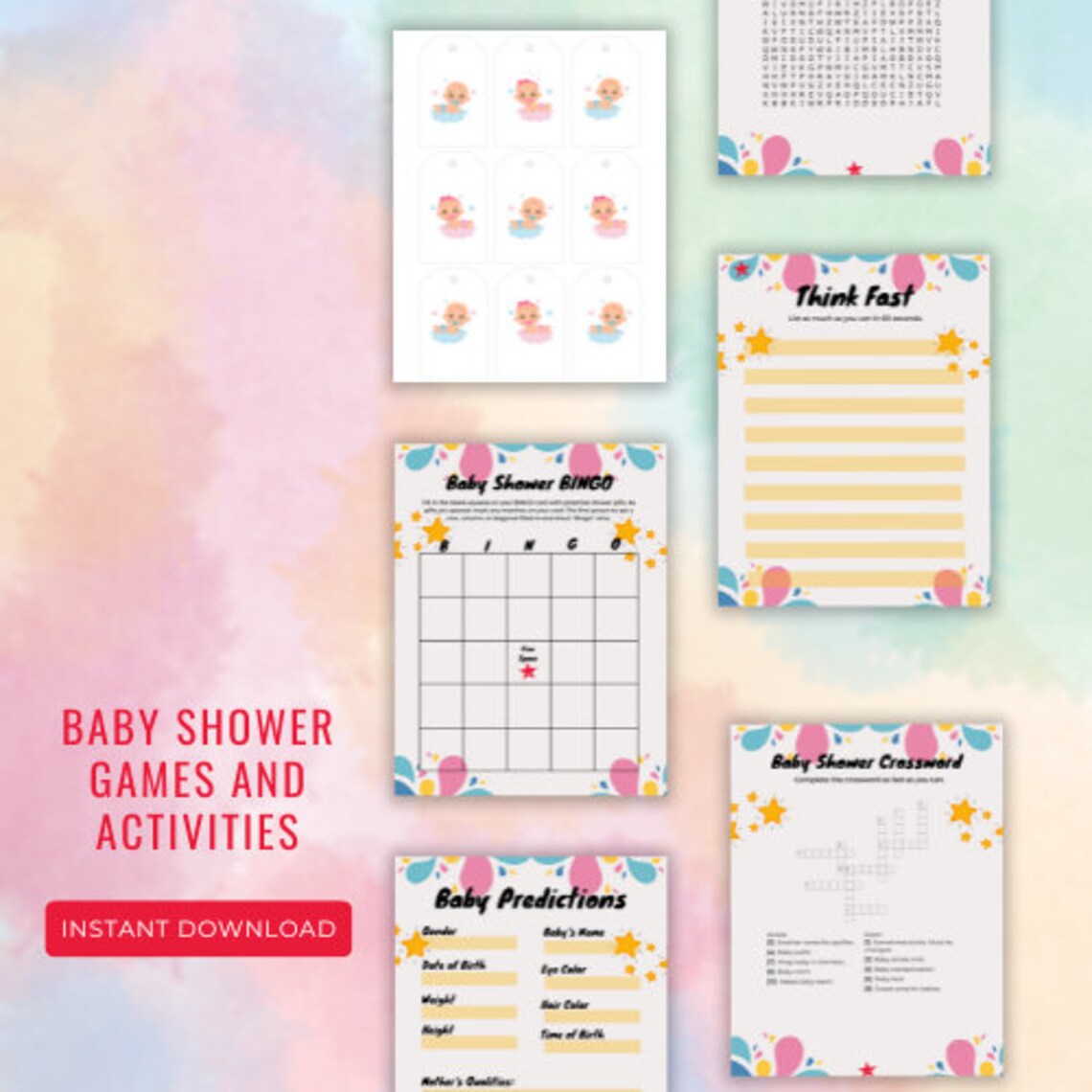 Printable Baby Shower Games and Activities: Fun and Interactive Baby ...