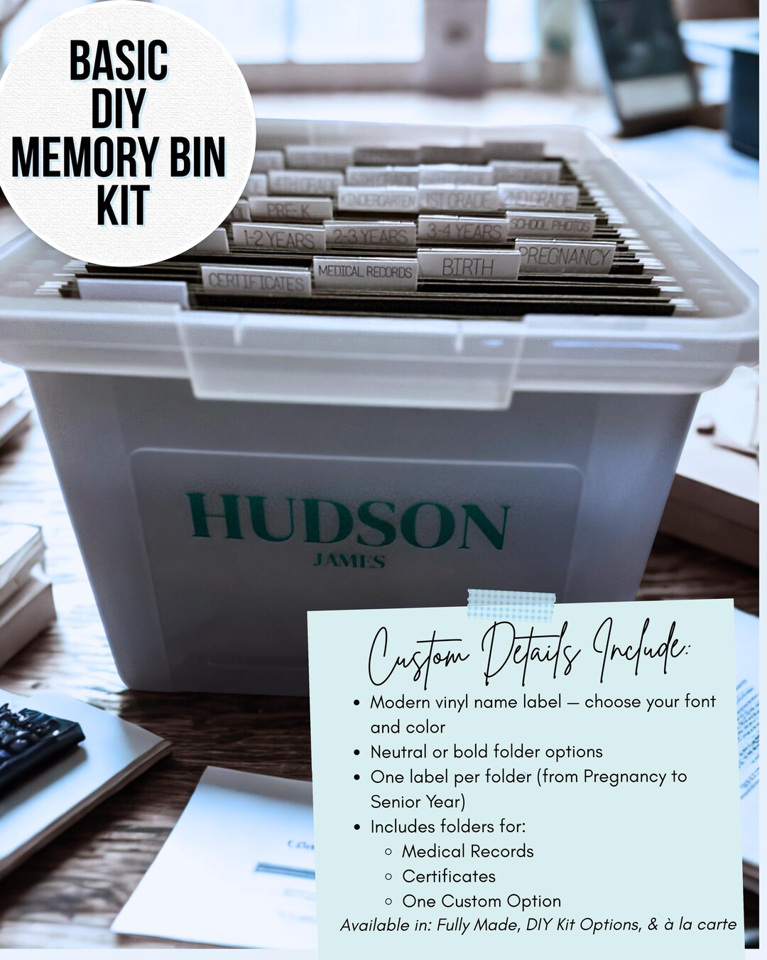 DIY Memory Box Kit: Custom Vinyl Decals & Printable Pages - Etsy