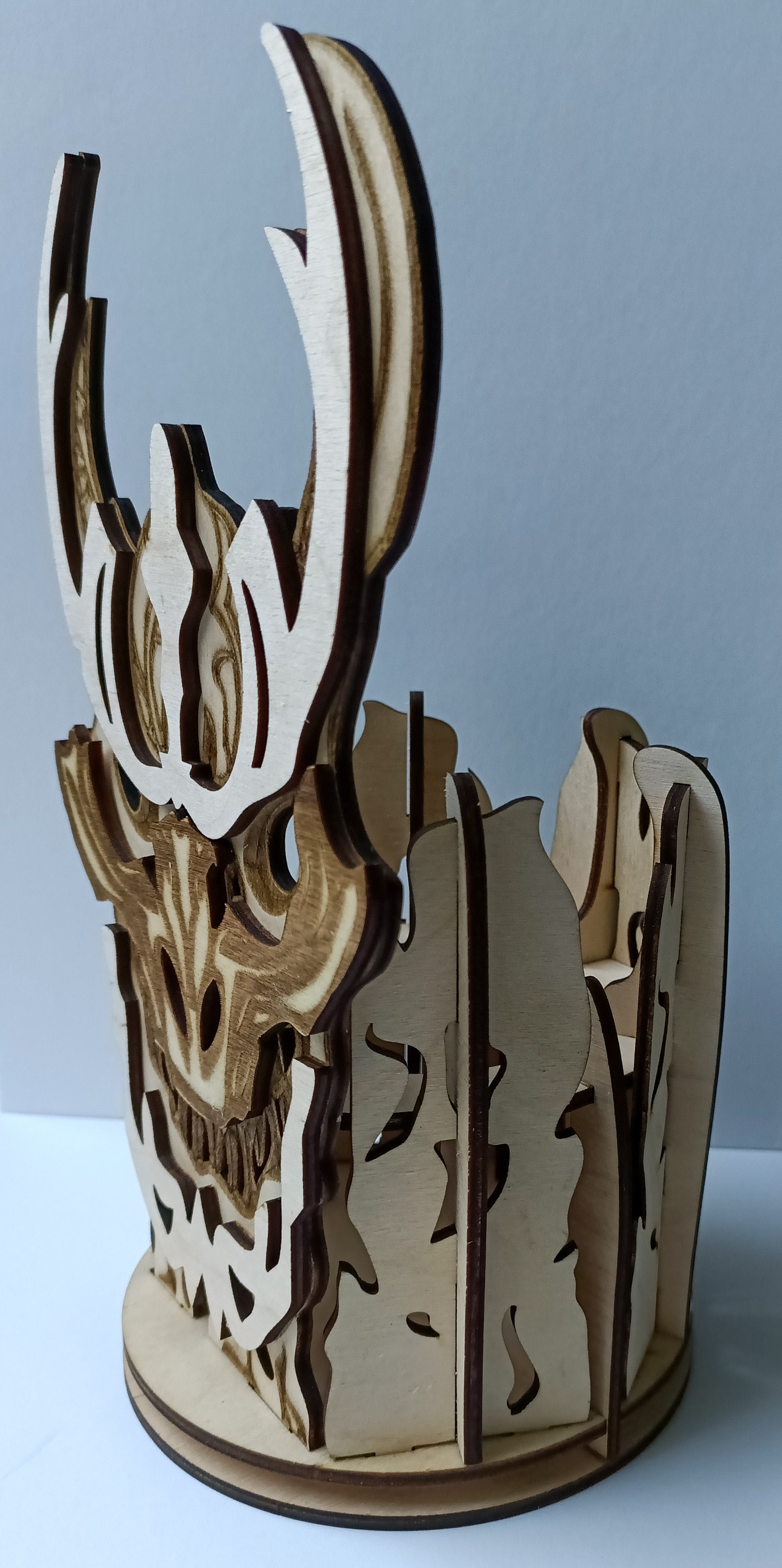 Demon Halloween Lantern SVG Laser Cut Files Scary Night Light Candle ...