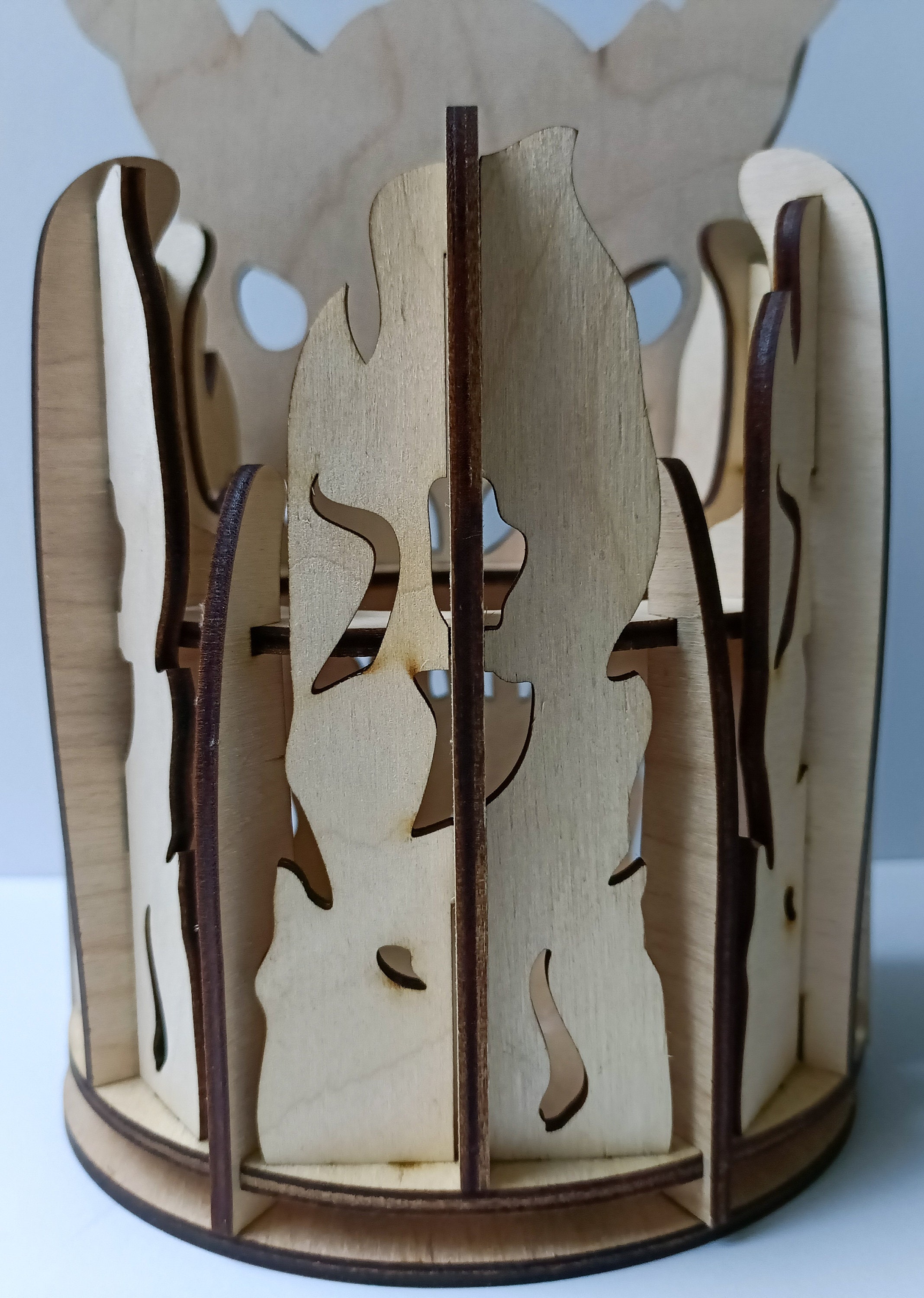 Demon Halloween Lantern SVG Laser Cut Files Scary Night Light Candle ...