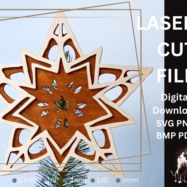 Tree Topper Svg - Etsy