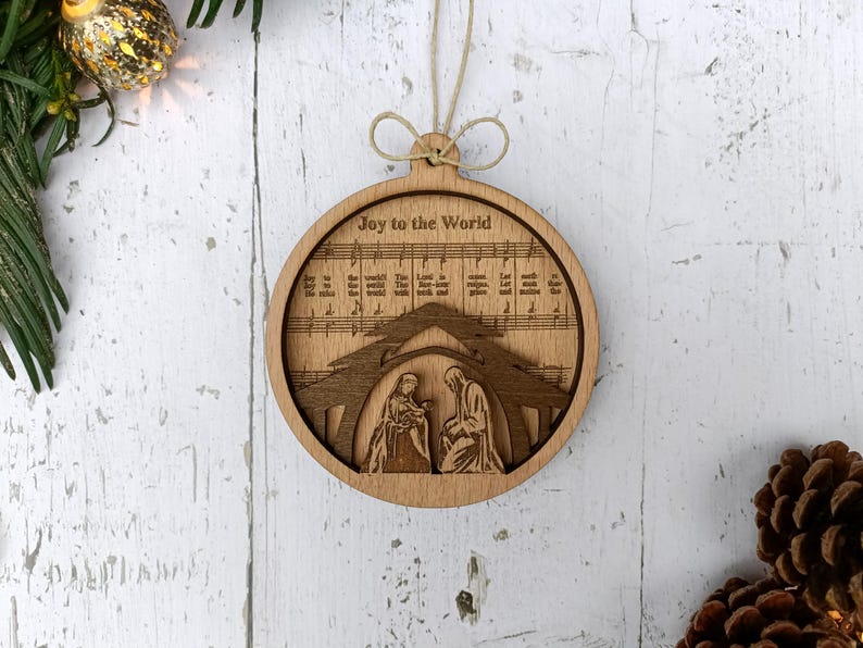 Christmas Nativity Scene Ornament BUNDLE, Christian Christmas Ornament ...