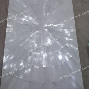 Selenite Wall Panel, Clear Selenite Stone Backsplash, Modern Walls ...