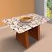 White Terrazzo Table Top With Stone Flakes and Chips for Restaurants ...