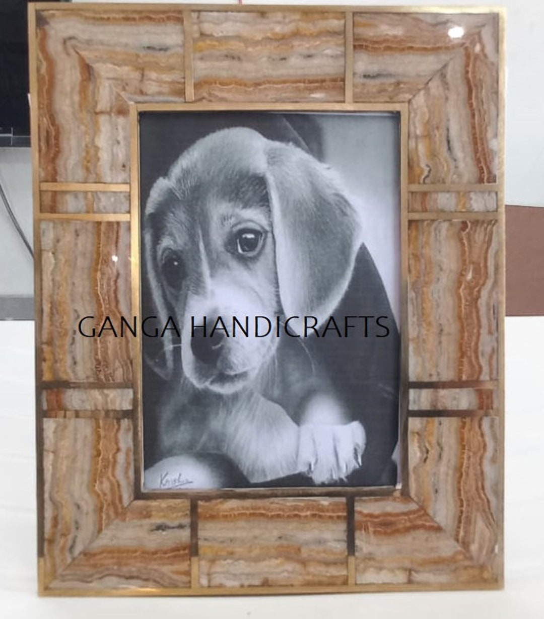 4x6 Inch Photo Frame, Photo Collage, Yellow Lace Stone Frame, Perfect ...