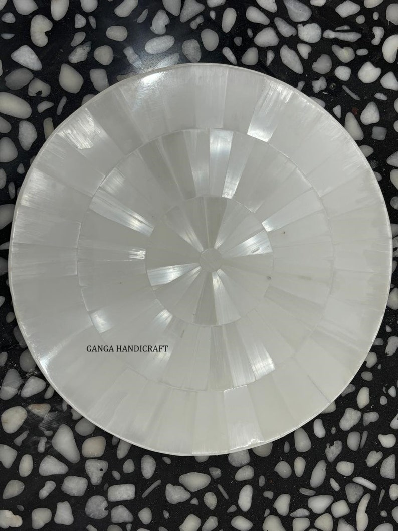 Handmade Selenite Wall Panel, Round Home Decor (12 Inch) - Etsy