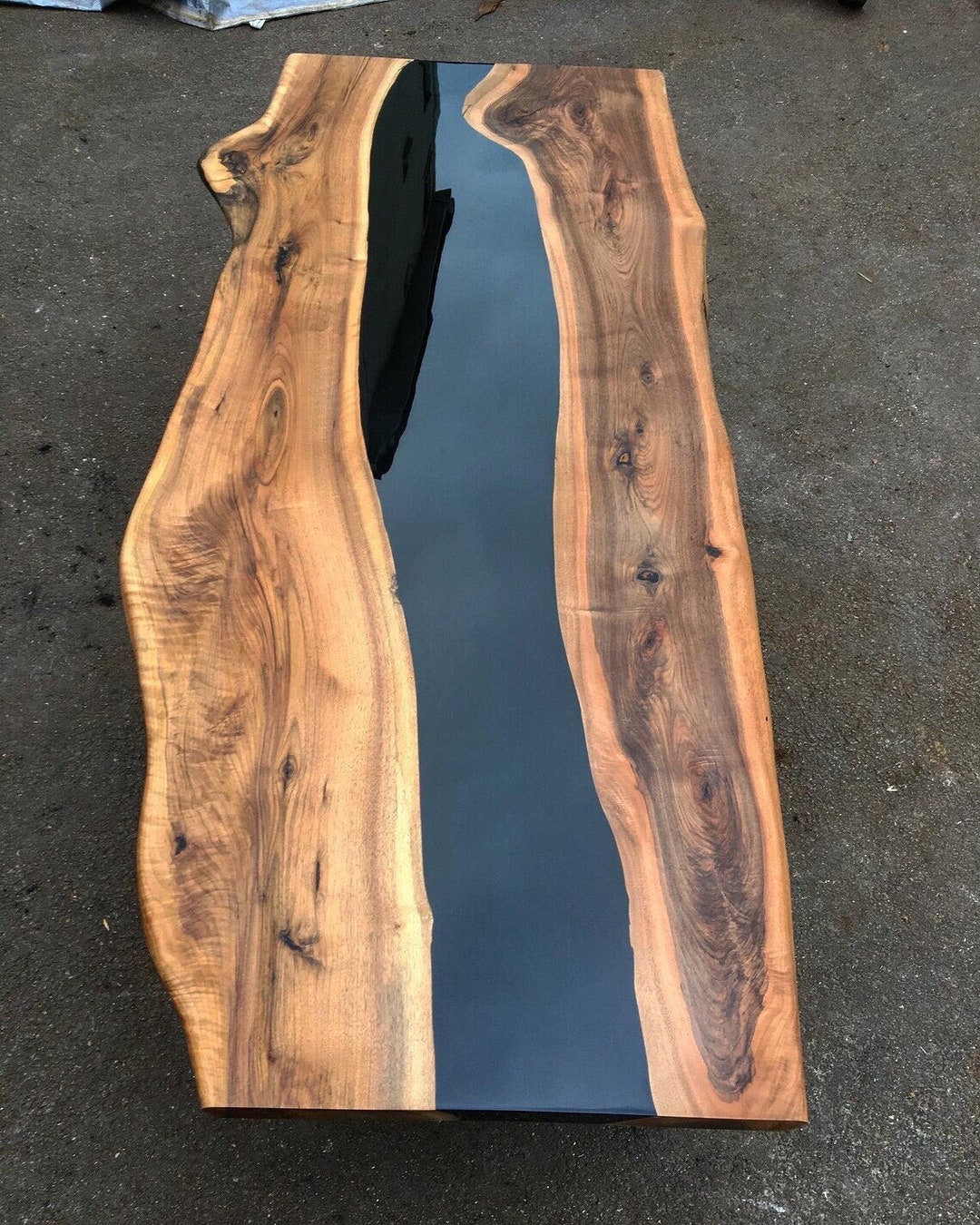 Custom Made Live Edge Epoxy Dining Table, Epoxy Counter Top, Epoxy ...