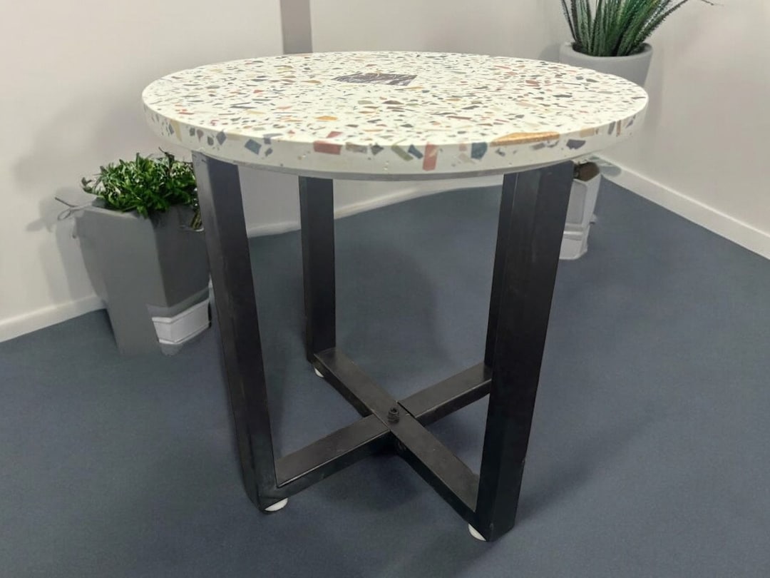 Round Terrazzo Side Table, Terrazzo Corner Table, Terrazzo Sofa Table ...