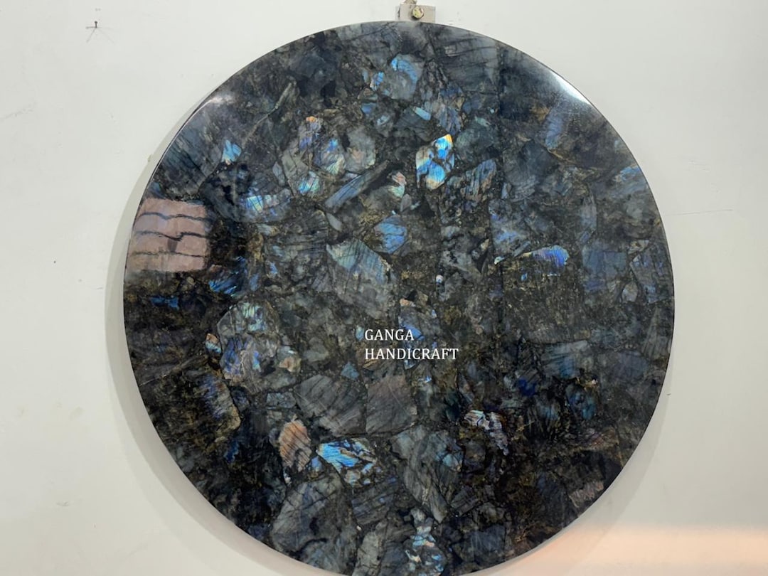 Labradorite Wall Panel for Living Room, Natural Stones, 30 Inch Dia ...