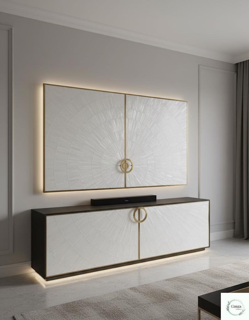 Handcrafted Selenite Sunburst Doors, Selenite Wardrobe Doors, Modern ...