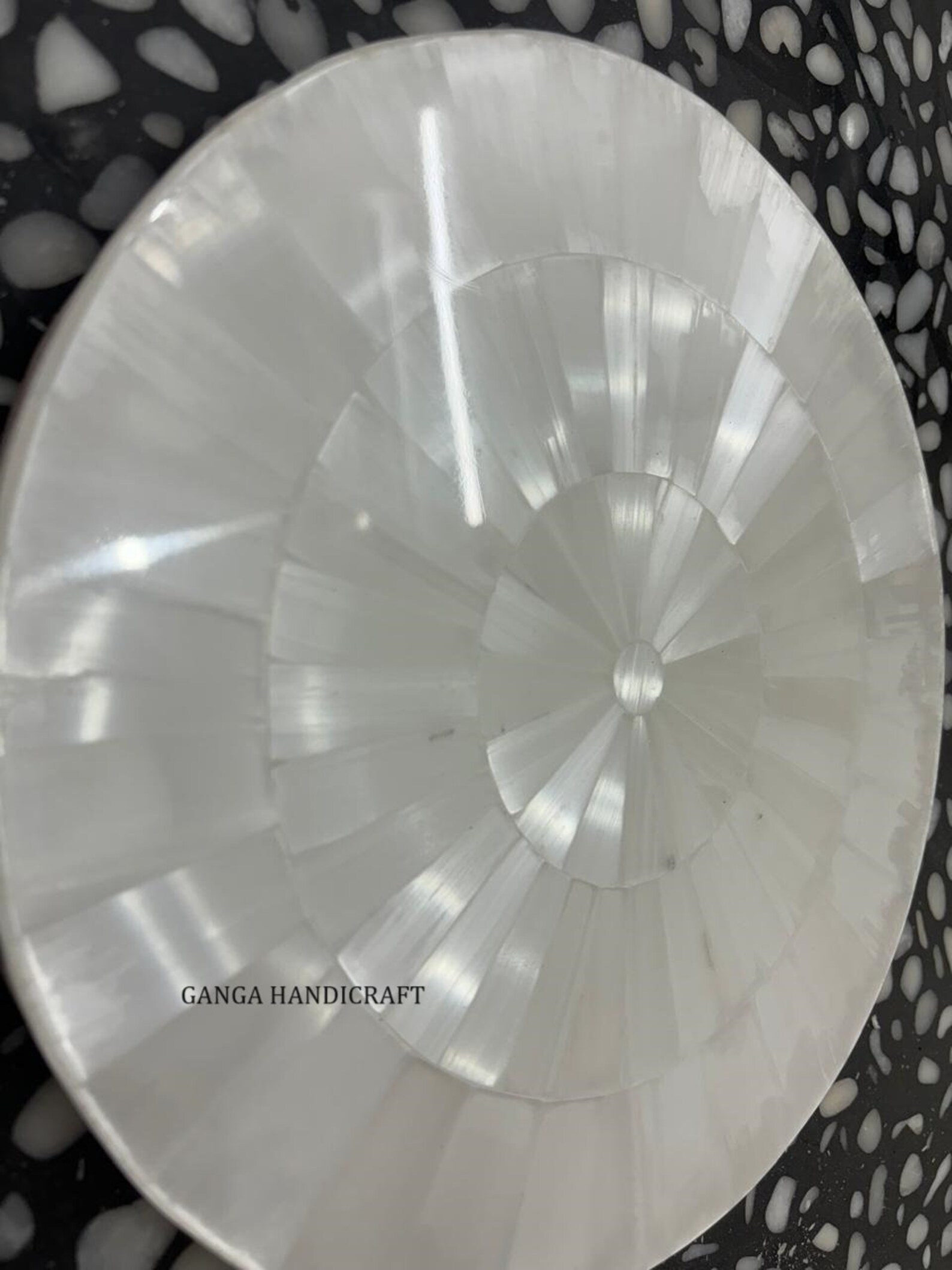 Handmade Selenite Wall Panel, Round Home Decor (12 Inch) - Etsy