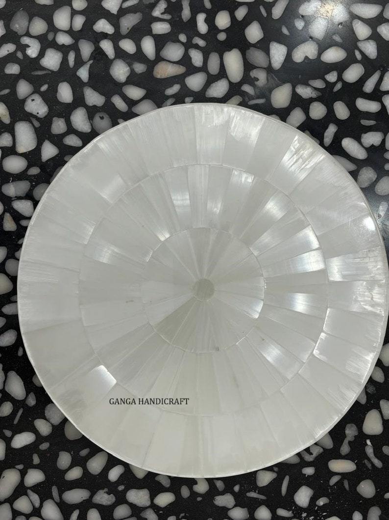 Handmade Selenite Wall Panel, Round Home Decor (12 Inch) - Etsy