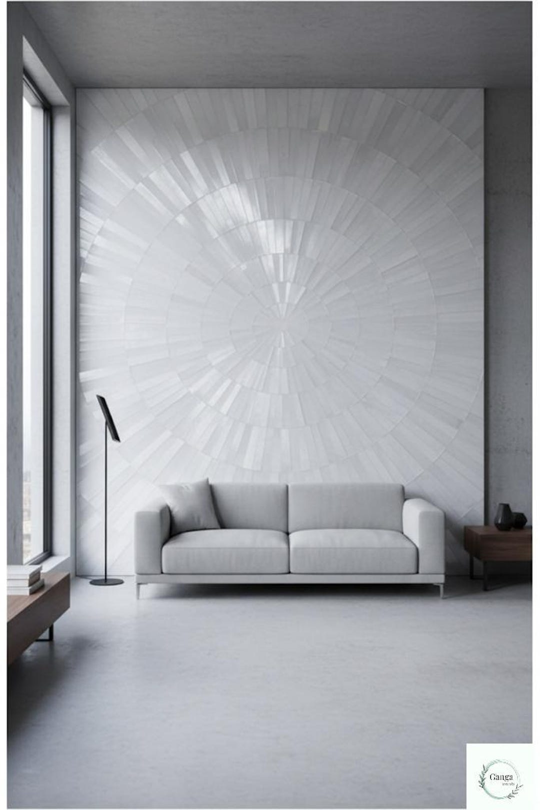 Handmade Selenite Wall Panel, Healing Stone Backsplash, Modern Interior ...