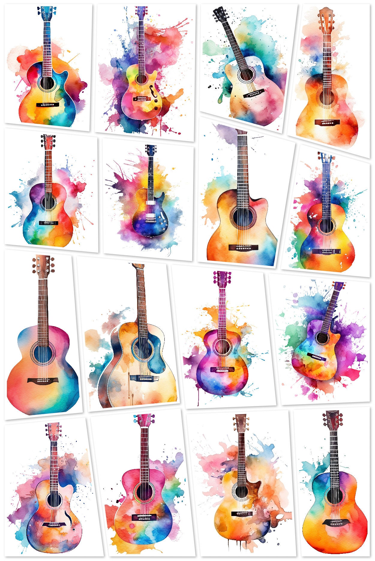 Mega Bundle 120 Watercolor Music Instruments Pngs Clipart - Etsy