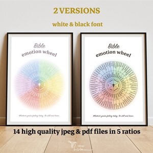 Bible Emotion Wheel Printable, Bible Verses Poster Digital, Christian ...