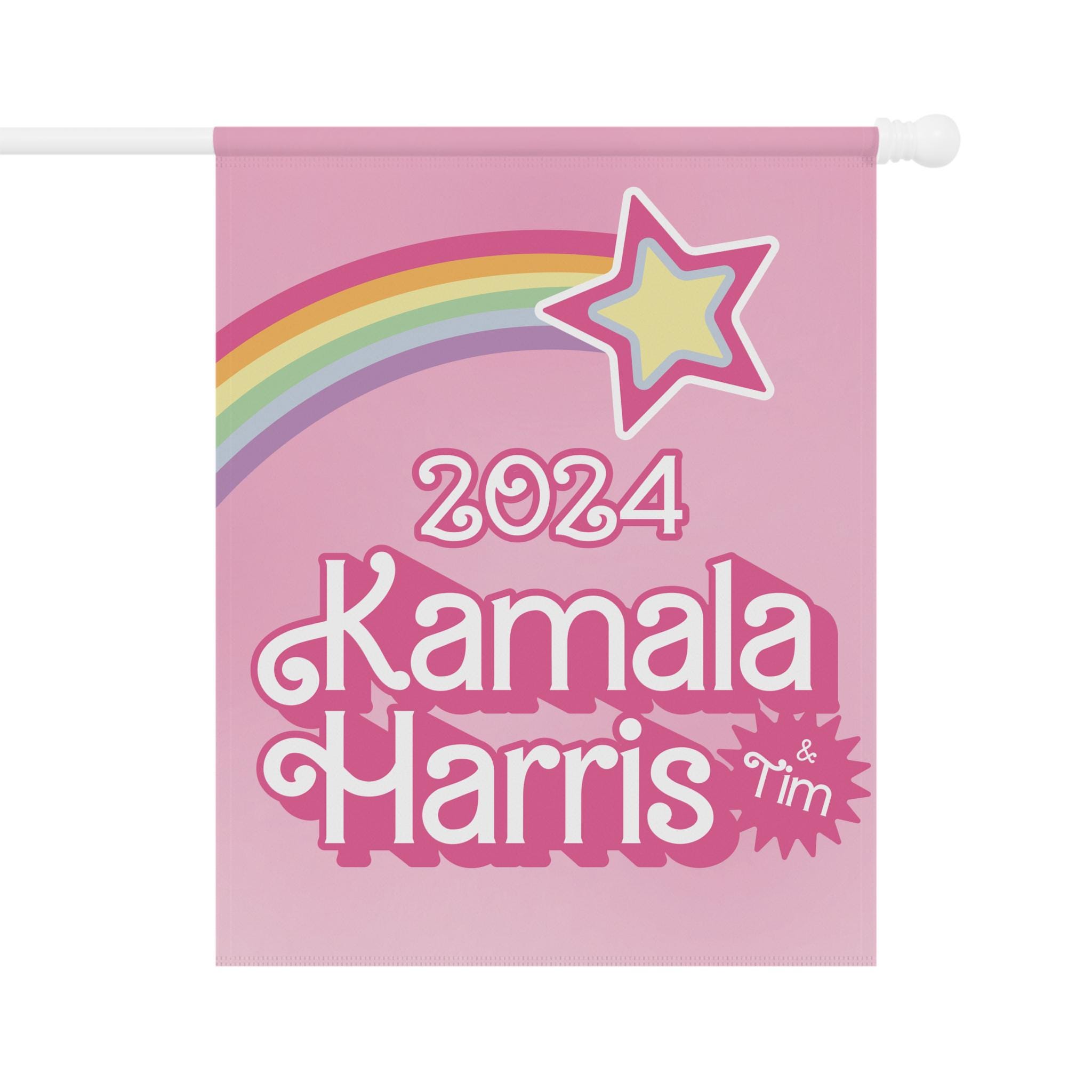Pink Kamala Harris Banner, Kamala and Tim Flag, Election 2024, Kamala ...