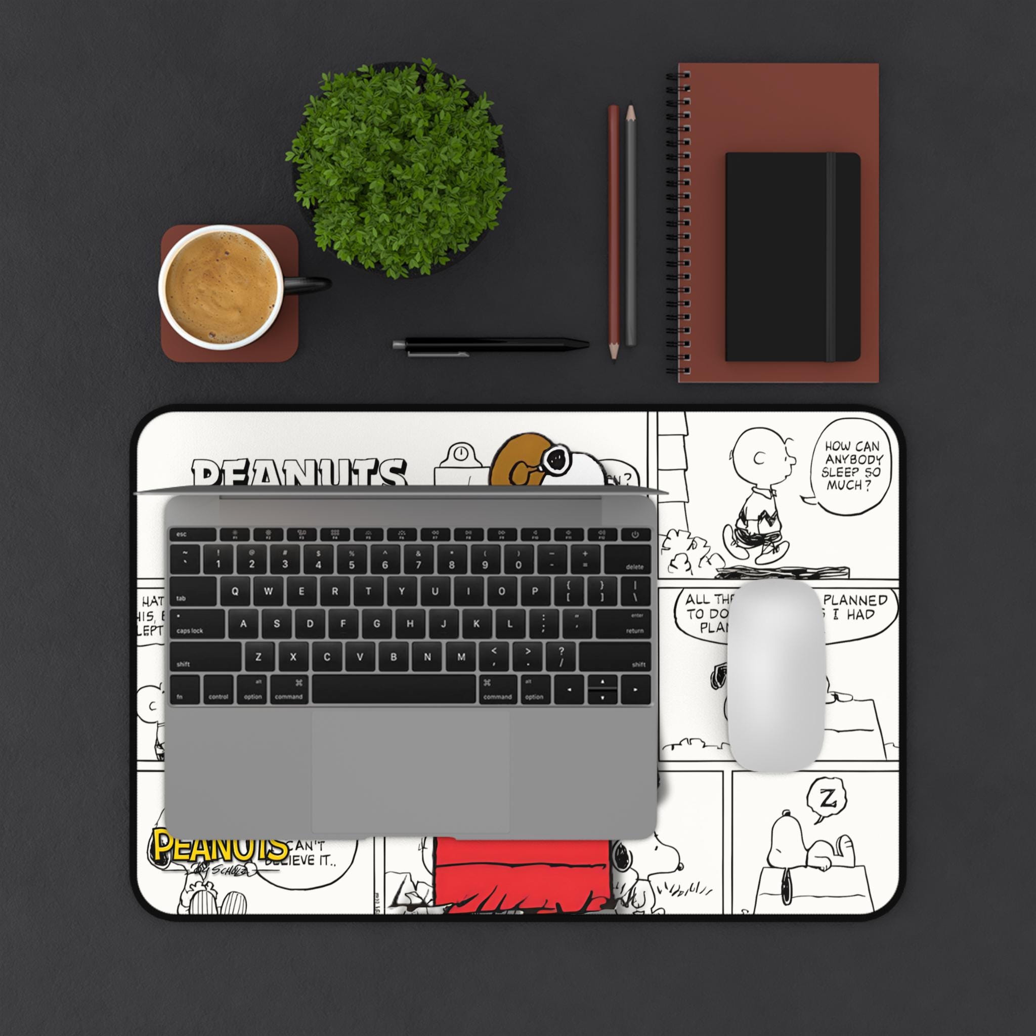 Peanuts Snoopy Desk Mat, Cute Cartoon Mouse Pad, Office Decor, Gift for ...