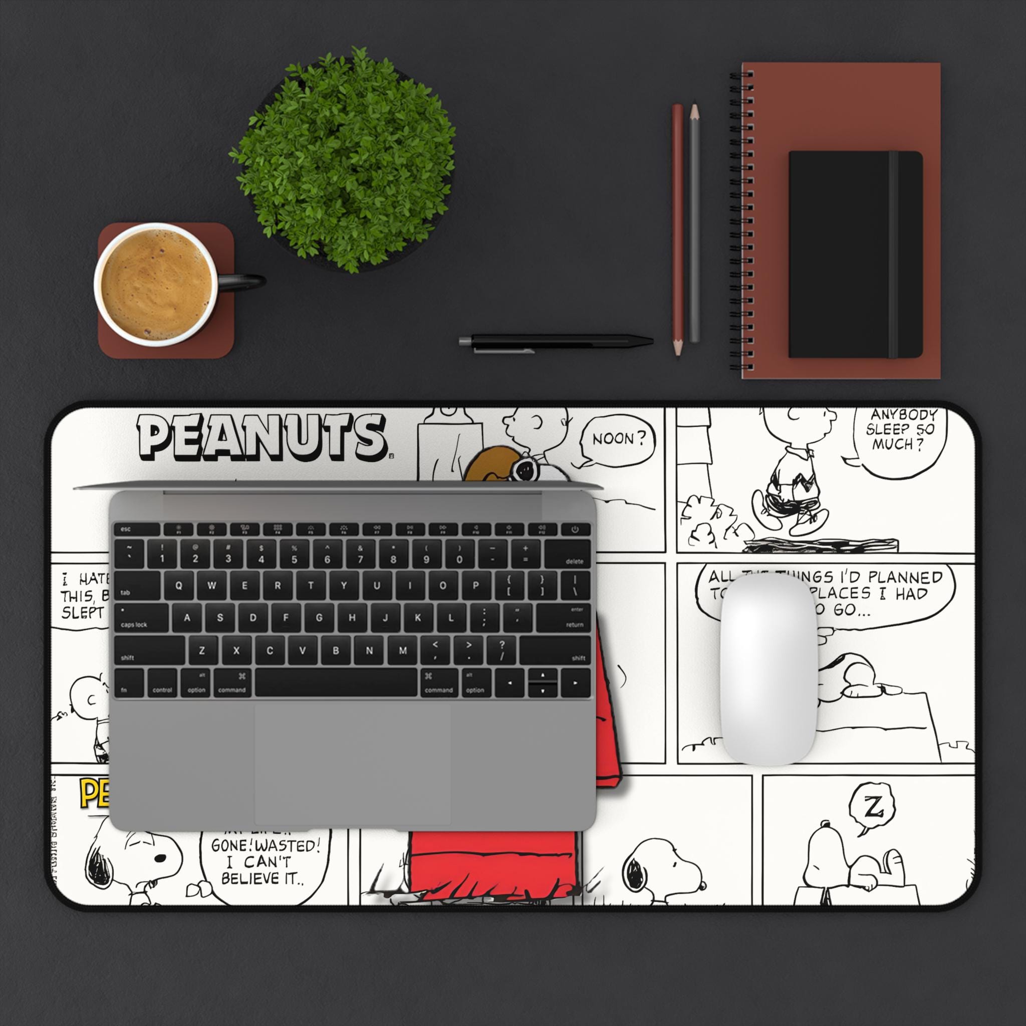 Peanuts Snoopy Desk Mat, Cute Cartoon Mouse Pad, Office Decor, Gift for ...