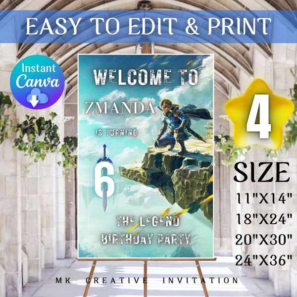Editable Zelda Invite - Etsy