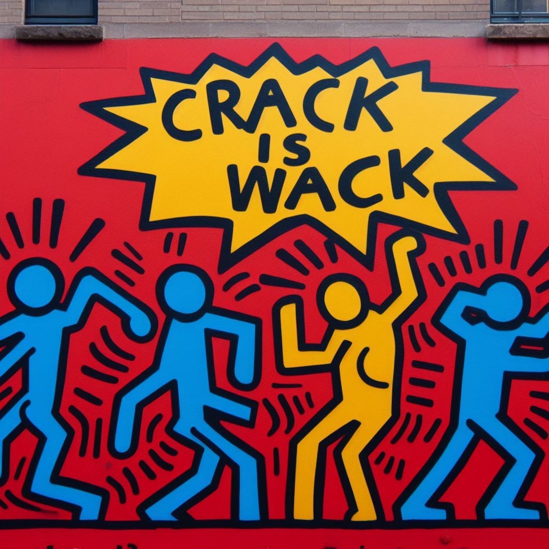 Keith Haring Crack is Wack Art Print Vibrant Pop Art Décor - Etsy