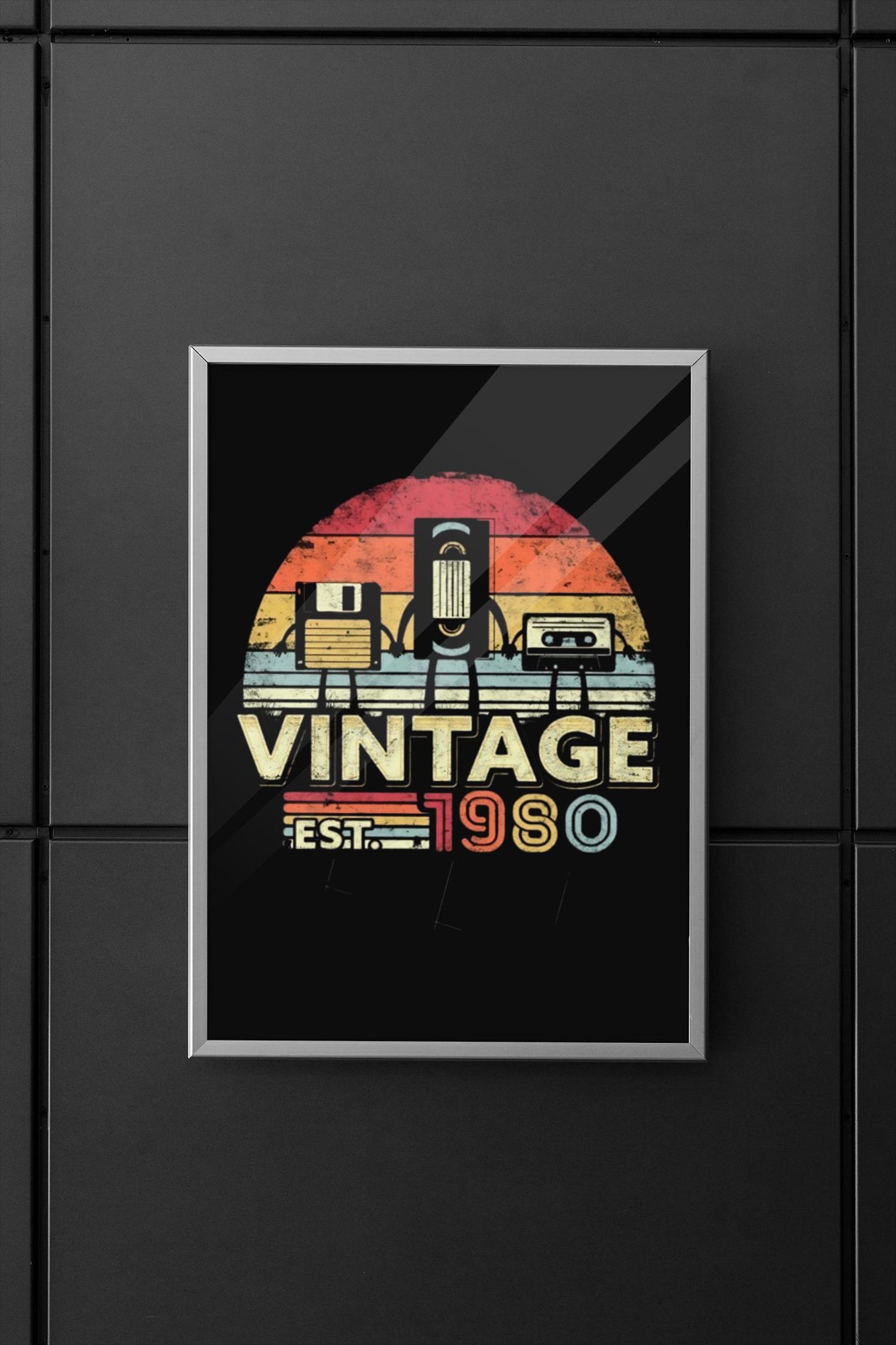 1980s Retro PNG: Cassette, Floppy Disk & VHS Clipart (digital Download ...