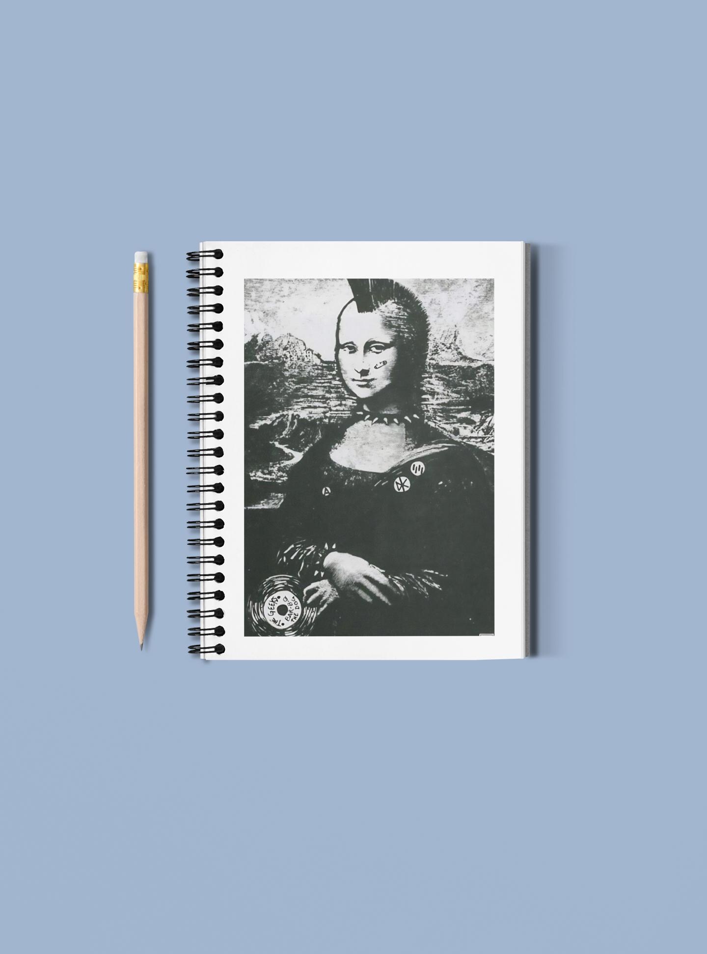 Punk Mona Lisa PNG | Edgy Vintage Art Design | Punk Rock Digital ...