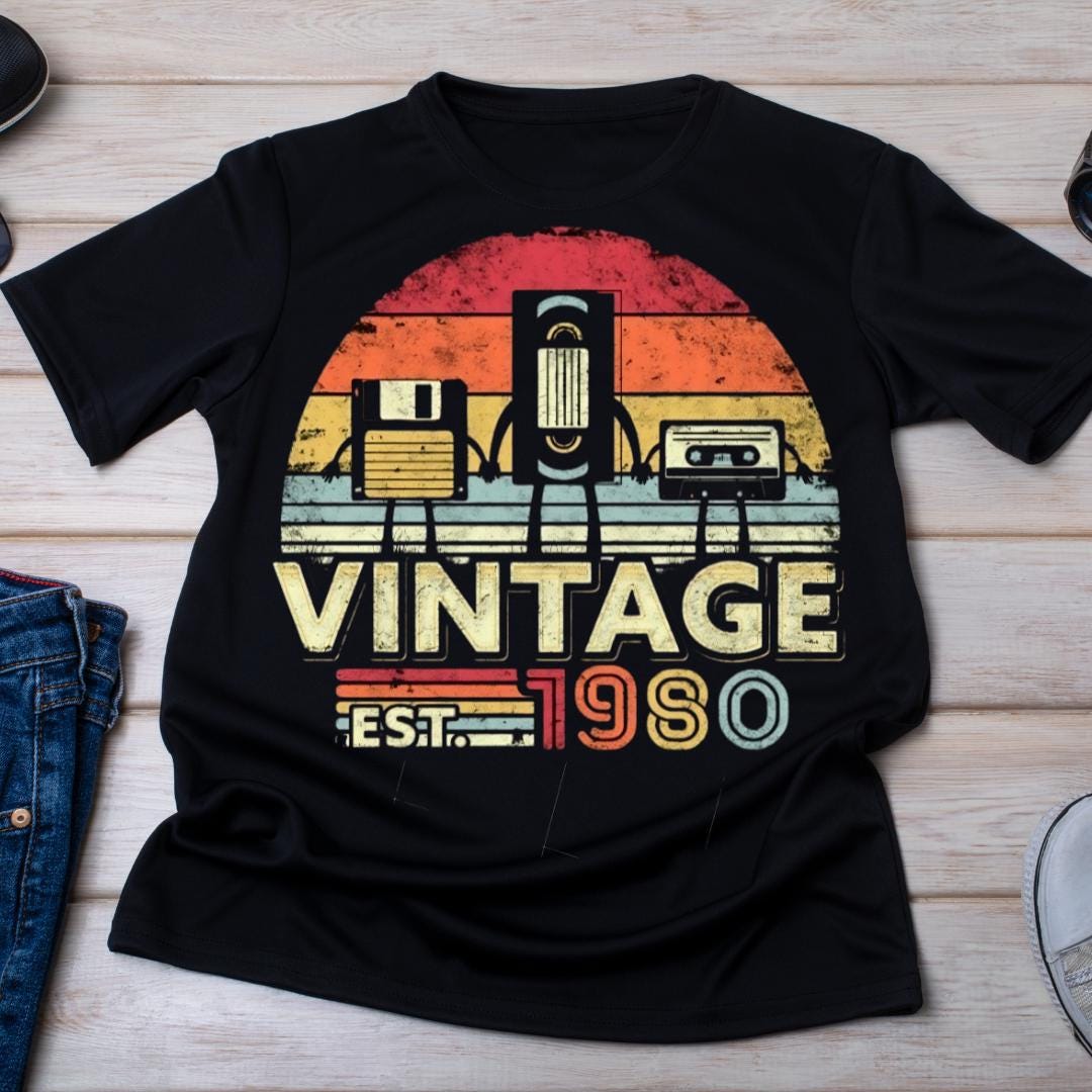 1980s Retro PNG: Cassette, Floppy Disk & VHS Clipart (digital Download ...