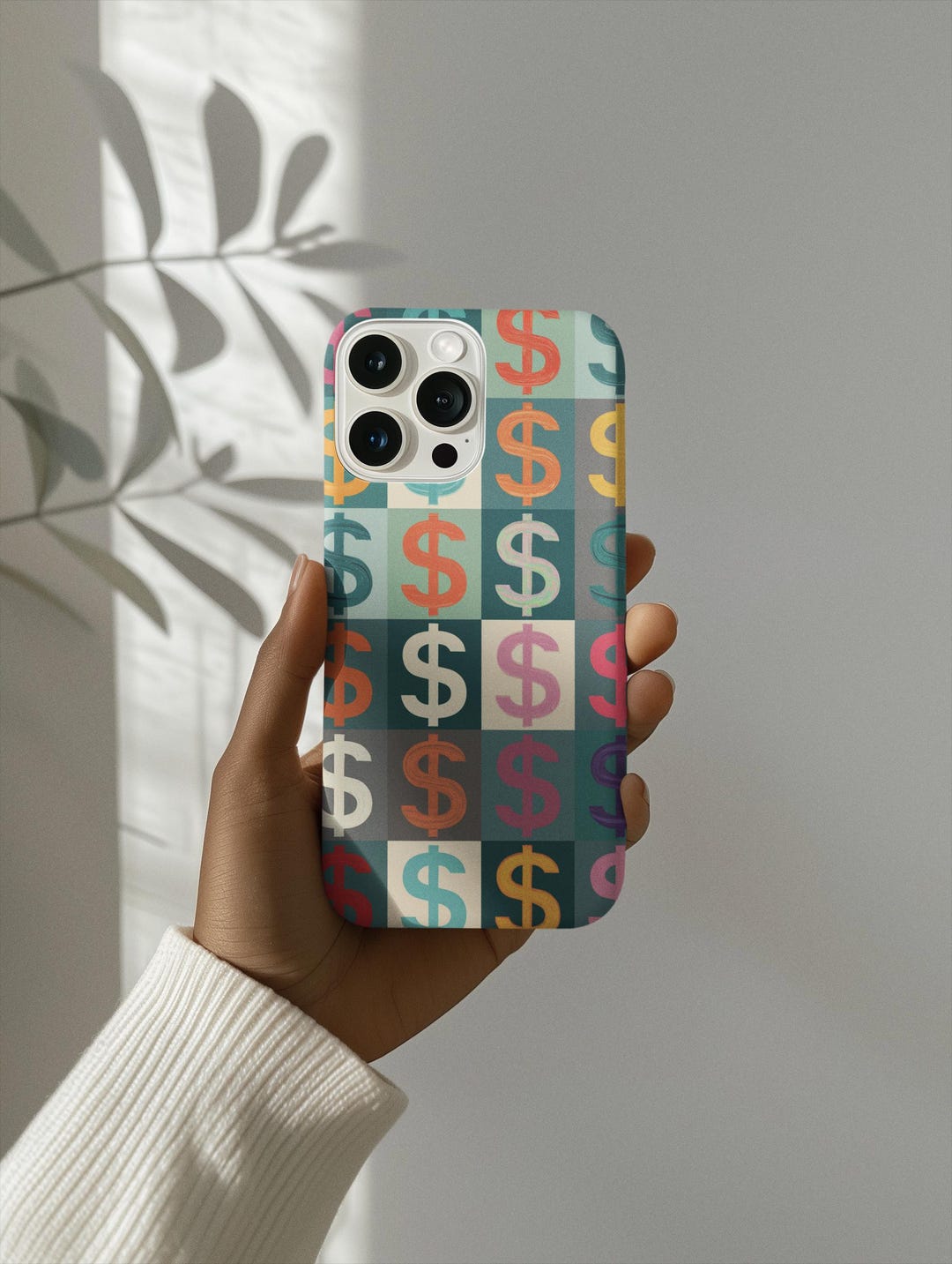 Pop Art Dollar Sign Phone Case: Vibrant Currency Design for Finance ...