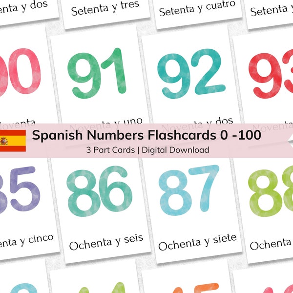 Number Flash Cards - Etsy