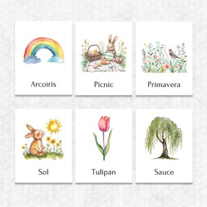 Spanish Easter Montessori Flashcards for Kids | Nomenclature 3 Part ...