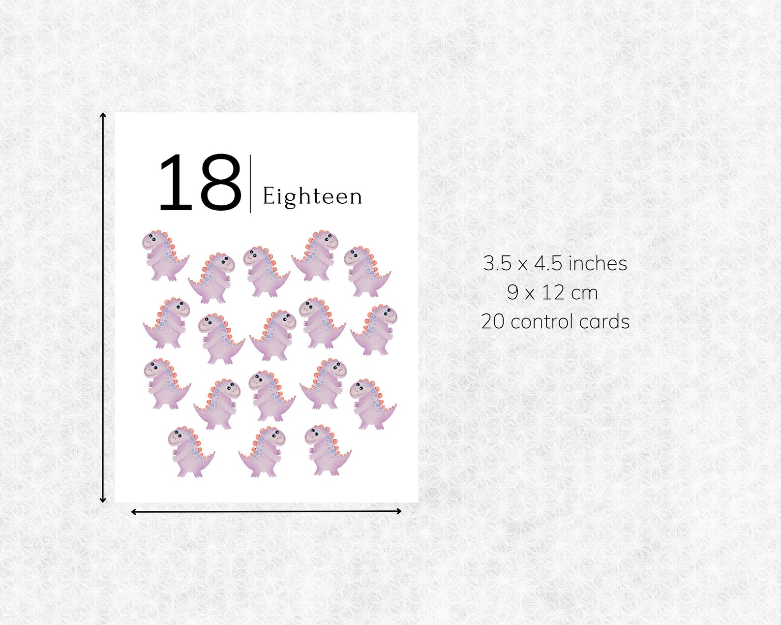 Dinosaur Theme Number 1-20 Cards, Counting Practice Toddler Flash Cards ...