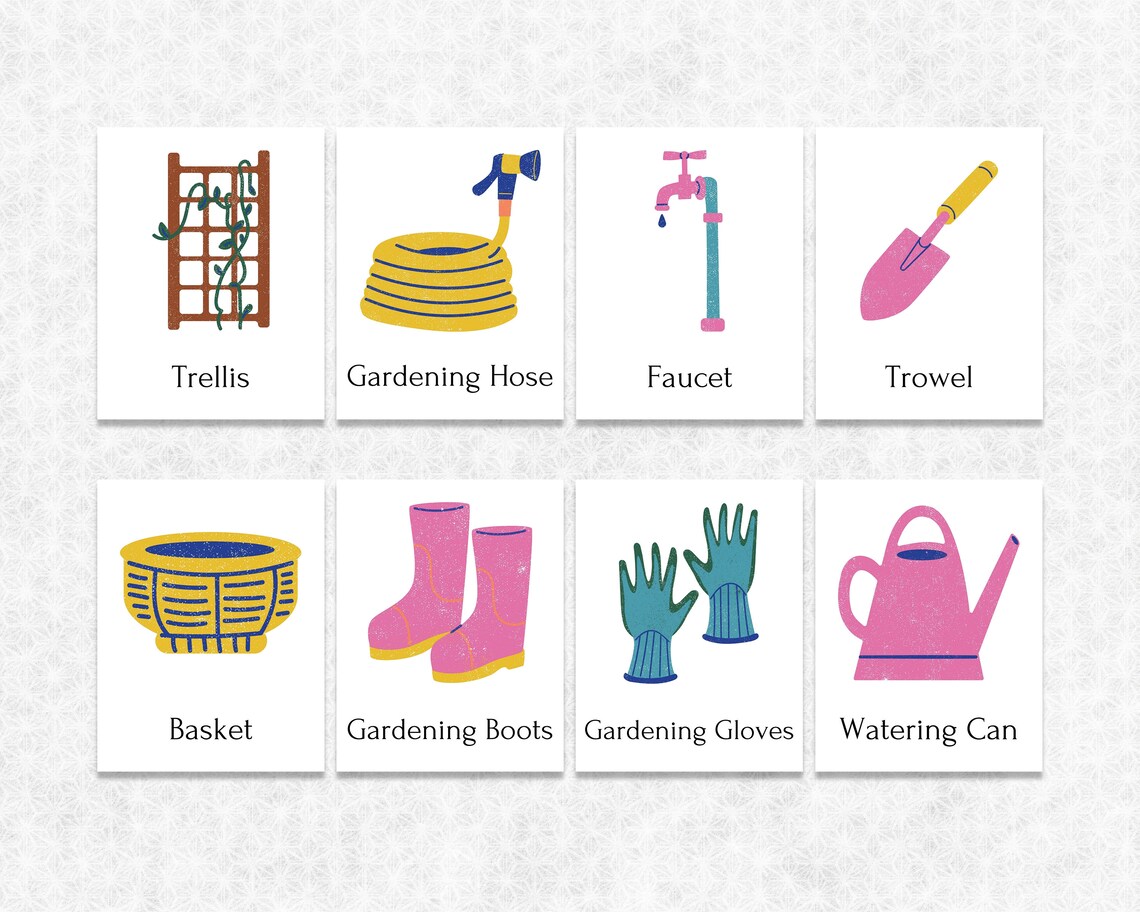 Gardening Vocabulary Flashcards: Montessori Educational Printables ...