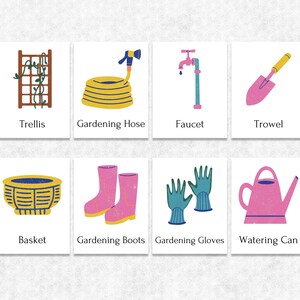 Gardening Vocabulary Flashcards for Kids | Printable Montessori ...