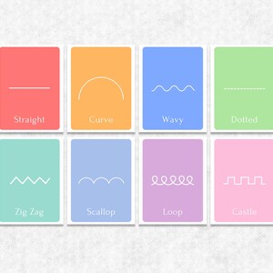 Finger Tracing Cards Types of Lines | Finger Tracing Montessori ...