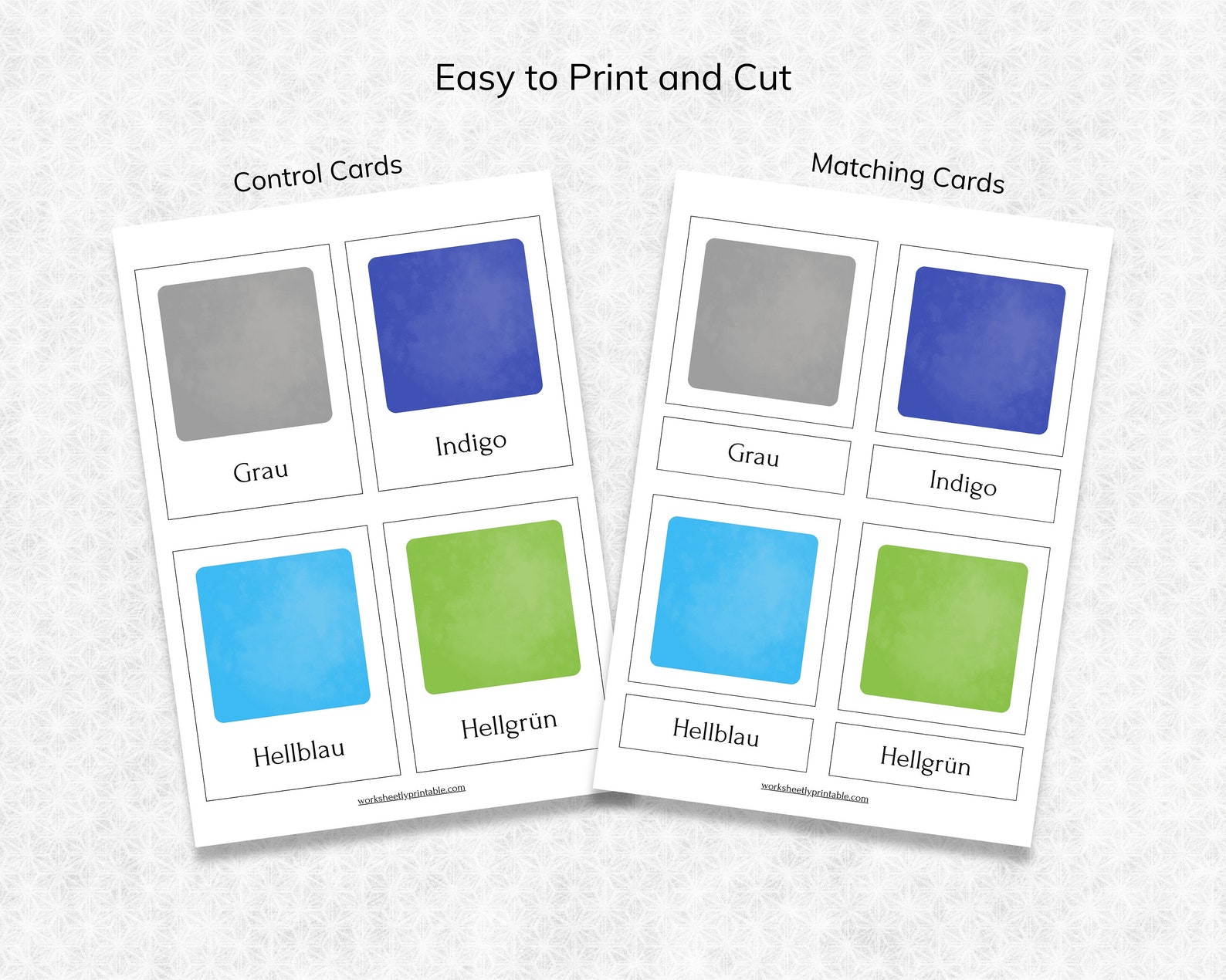 German Color Flashcards for Kids: Montessori Learning (digital Download ...