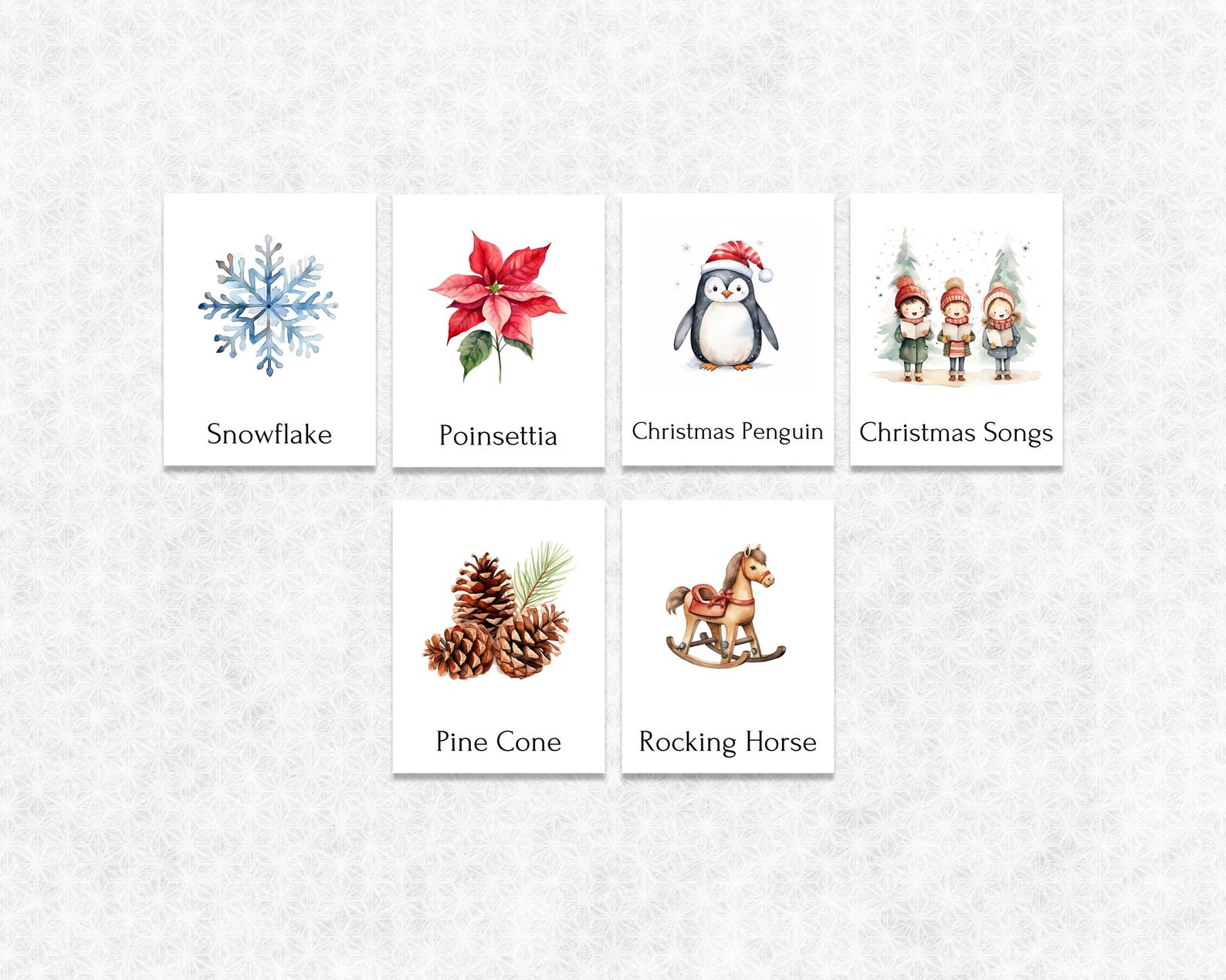 Montessori Christmas Flashcards: 36 Printable Vocabulary Cards (digital ...