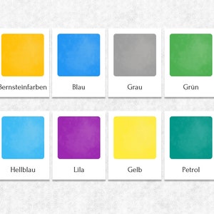 German Color Flashcards for Kids: Montessori Learning (digital Download ...